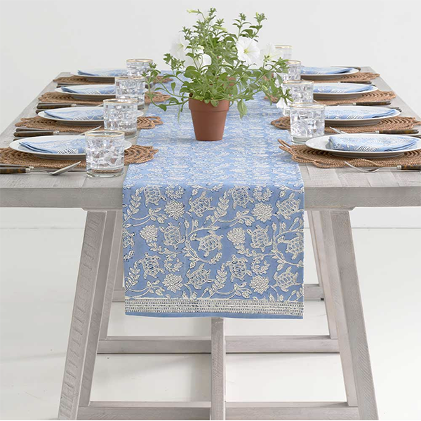Blockprint Table Runner – Bentley Jane
